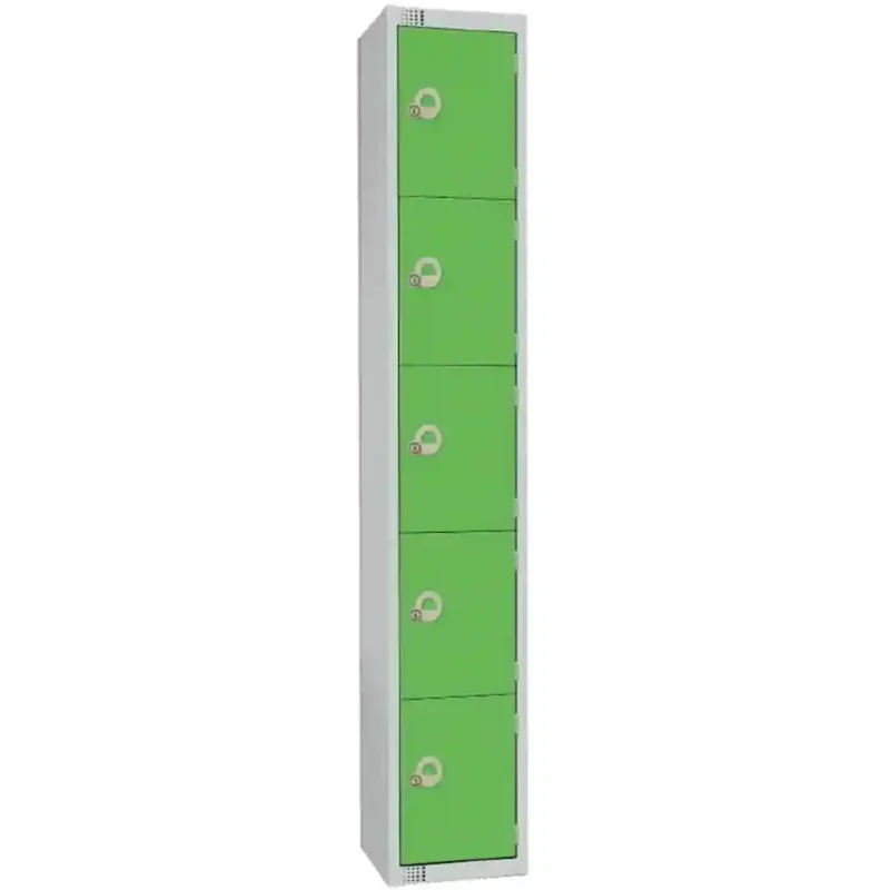 Elite Five Door Padlock Locker Green by Elite Lockers-CG614-P