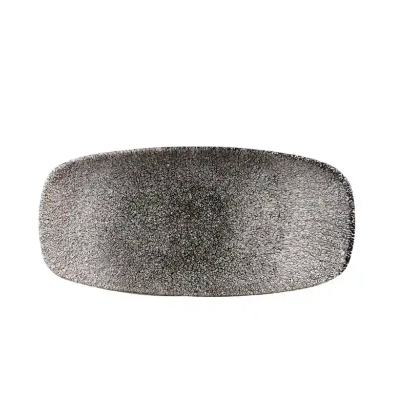 Churchill Studio Prints Raku Rectangular Plate Quartz Black 269mm by ...