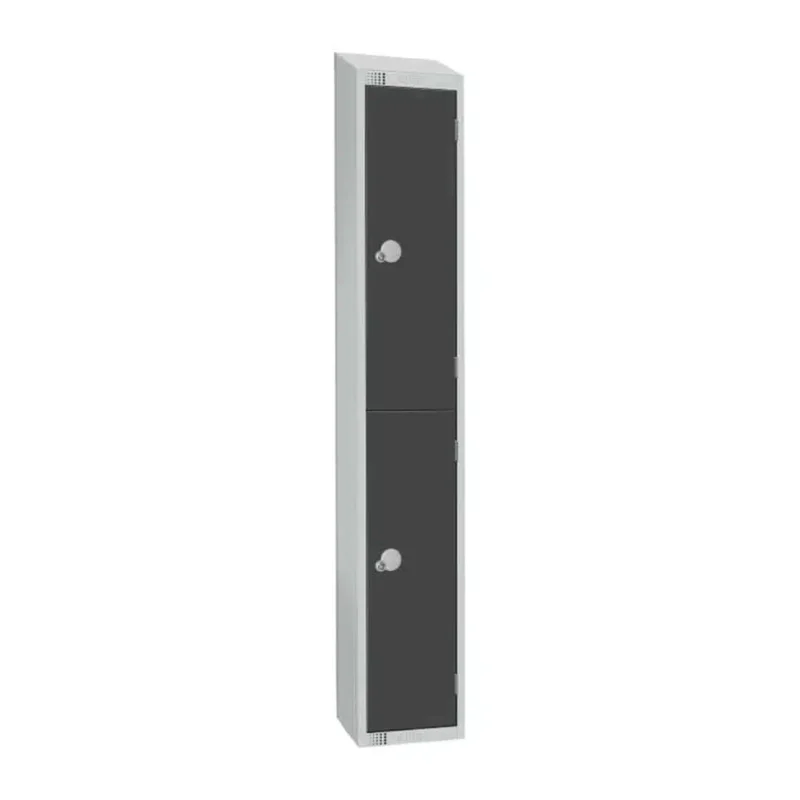 Elite Double Door Padlock Locker Graphite Grey with Sloping Top by ...
