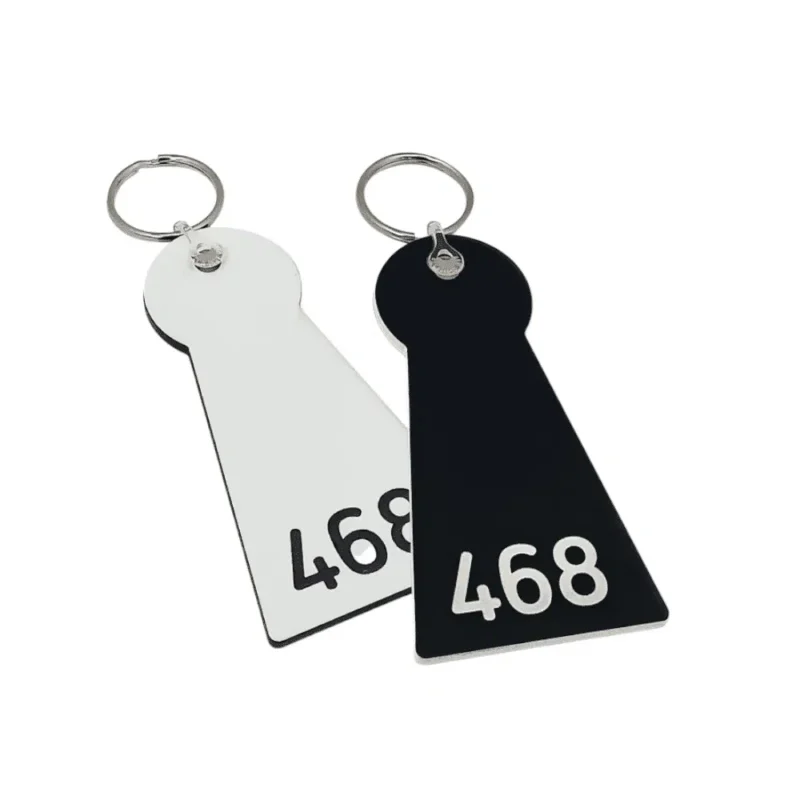 Key Hole Shaped Engraved Hotel Key Tags - Smart Hospitality Supplies
