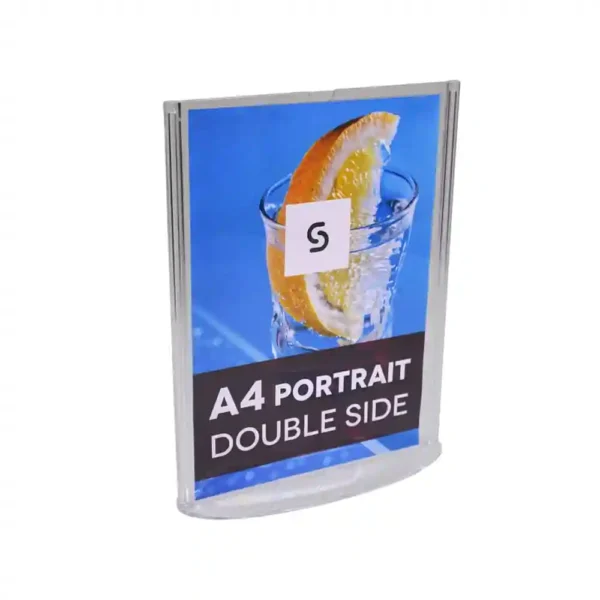 Oval Base Clear Acrylic Menu Holders - Smart Hospitality Supplies