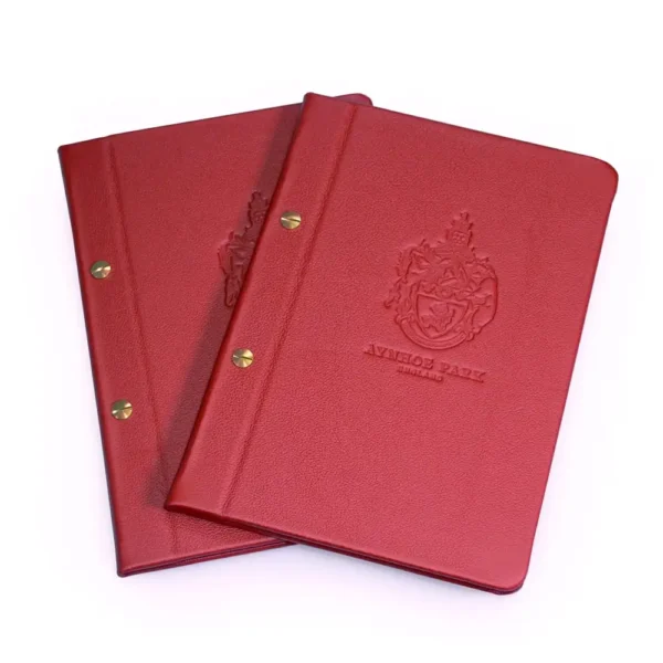 Real Leather Personalised Menu Covers | Restaurant Menus