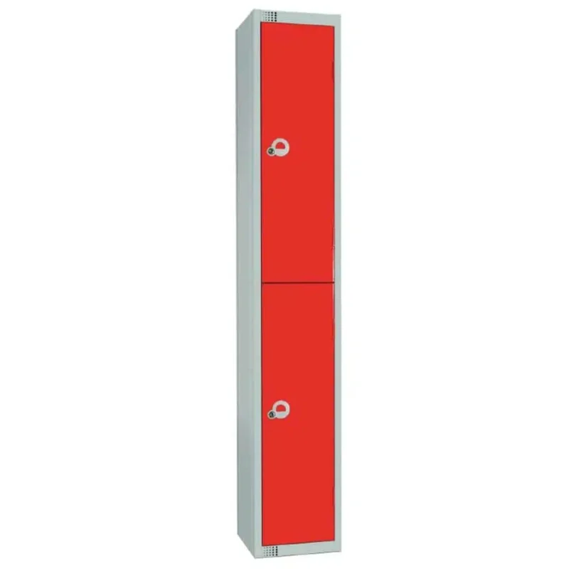 Elite Double Door Padlock Locker with Sloping Top Red by Elite Lockers ...