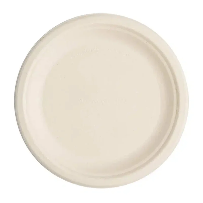 Vegware Compostable Nourish Moulded Fibre Plate Natural 7"/178mm (Pack ...