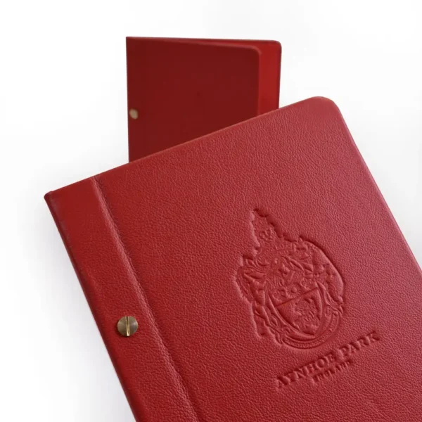 Real Leather Personalised Menu Covers | Restaurant Menus