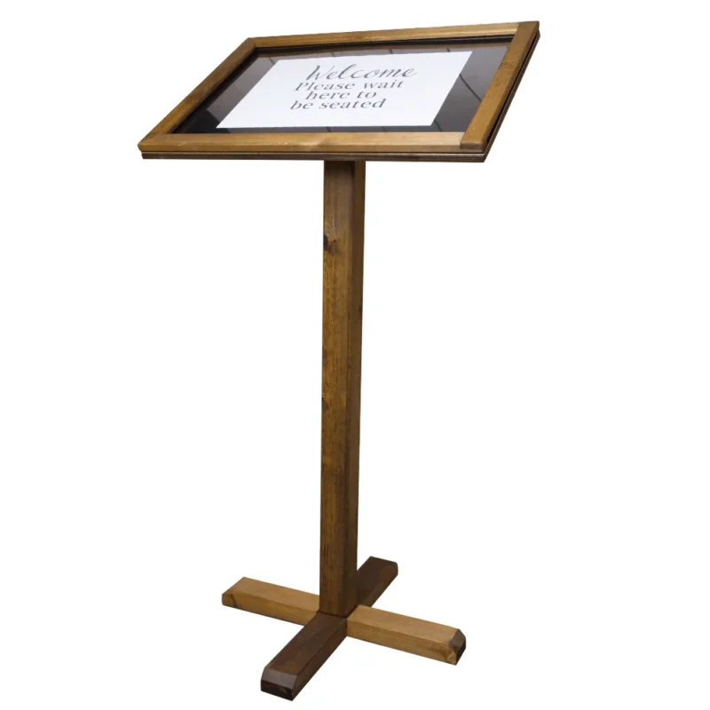 Rustic Chalkboard Menu Display Stand