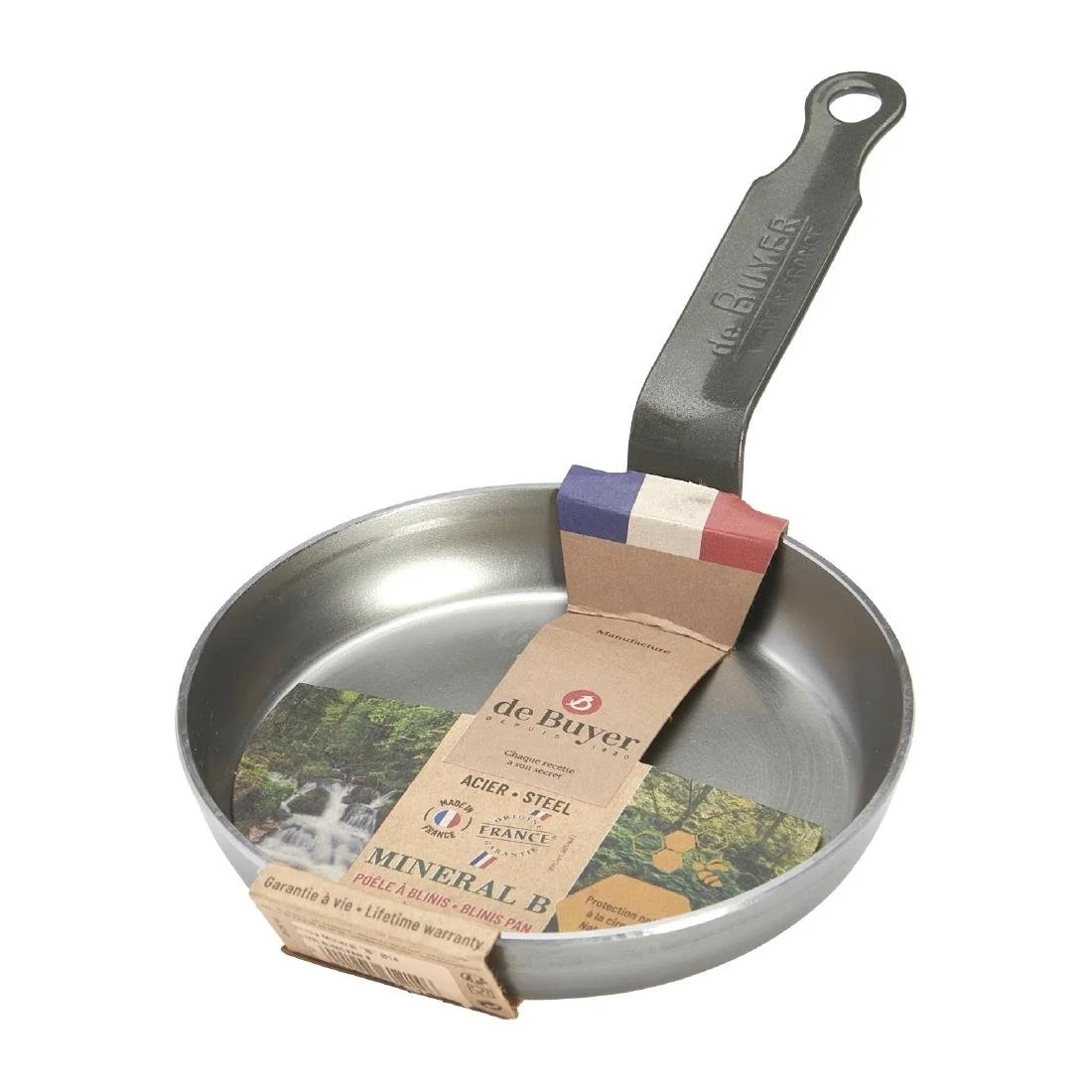 De Buyer Mineral B Steel Blinis Pan 14cm