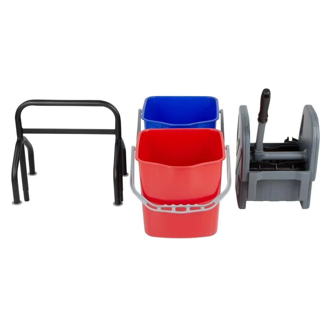 Jantex Mop Bucket & Wringer Set for Cleaning Trolley 2x 12Ltr